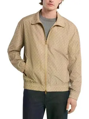 Michael Kors Signature Logo Windbreaker Jacket - Neutrals