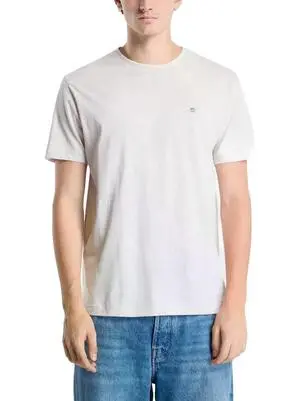Gant Logo-embroidered T-shirt - Neutrals