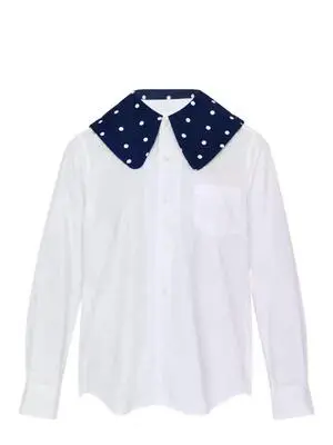 Comme Des Garçons Polka-dot Collar Shirt - White