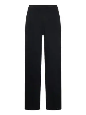 ALLUDE Fine-knit Trousers - Black