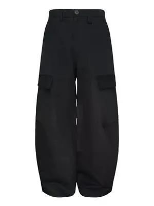 Simone Rocha Knee-pleat Cargo Pants - Black