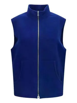 RIER Full-zip Wool Gilet - Blue