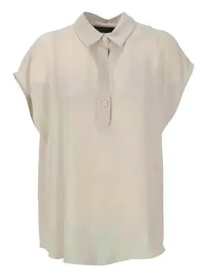 ELENA MIRÒ Short-sleeve Polo Top - Neutrals