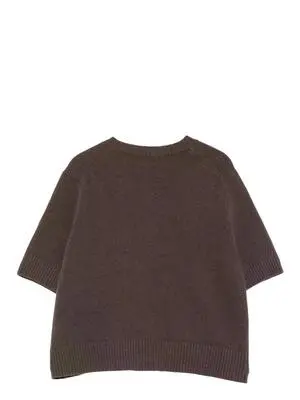 DANIELE FIESOLI Short-sleeve Knit Cardigan - Brown