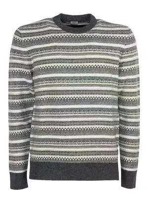ELEVENTY Eleventy Jacquard-Knit Striped Sweater