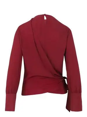 Federica Tosi Wrap-style Long-sleeved Blouse - Red