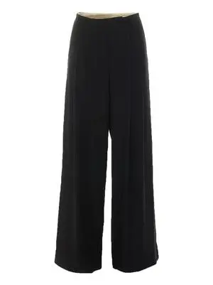 ELEH Pleated Wide-leg Trousers - Black