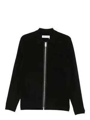 SAMSOE SAMSOE Zip-up Chest-pocket Cardigan - Black
