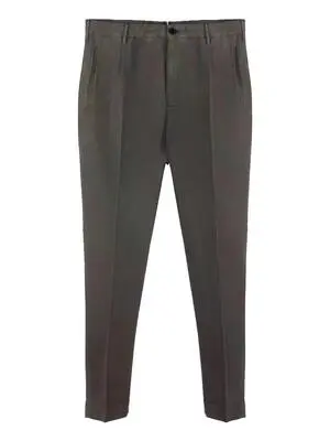 Incotex Pleated Twill Trousers - Grey