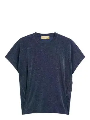 Momoni Pawa Lurex-jersey T-shirt - Blue