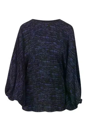 GIANLUCA CAPANNOLO Check-print Balloon-sleeve Blouse - Black