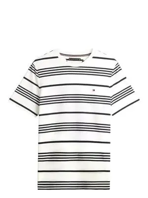 Tommy Hilfiger Striped Interlock T-shirt - White