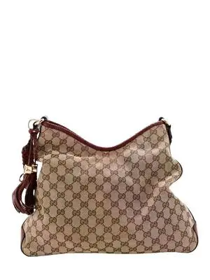 Gucci Marrakech Gg Canvas Medium Hobo Bag - Brown