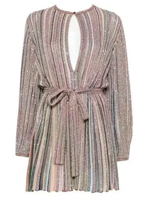MISSONI Missoni Sequin-Embellished Striped Mini Dress