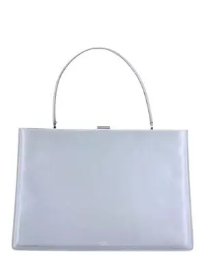 Celine Clasp Top Handle Bag Leather Medium Satchel - Grey