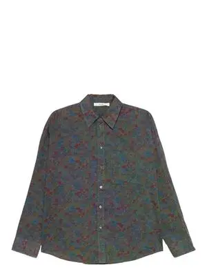 6397 Floral-print Button-down Shirt - Grey