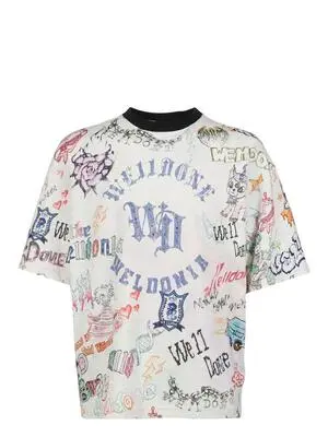 We11Done Doodle-print T-shirt - Grey