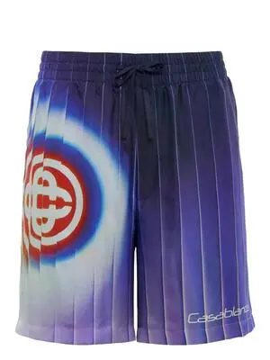 Casablanca Shockwave Silk Shorts - Blue