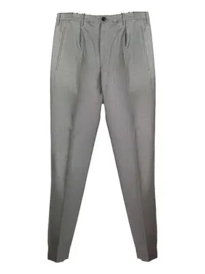Incotex Mélange-effect Slim-fit Trousers - Grey