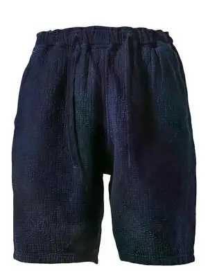 PORTER CLASSIC Sea Island Sashiko Shorts - Blue