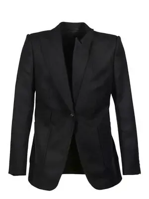MARINA YEE Double-breasted Wool Blazer - Black