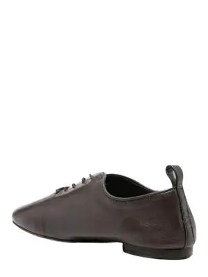 Soeur Lace-up Leather Derby Shoes - Brown