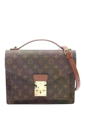 LOUIS VUITTON Monogram Monceau 28 Satchel - Brown