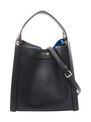 Celine Supple Calfskin Cube Satchel - Black
