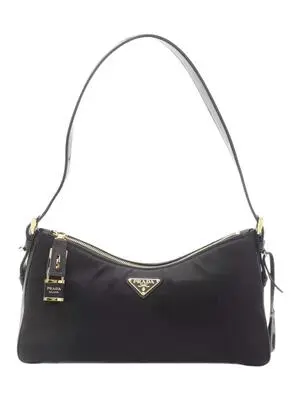 Prada Tessuto Vitello Shoulder Bag - Black
