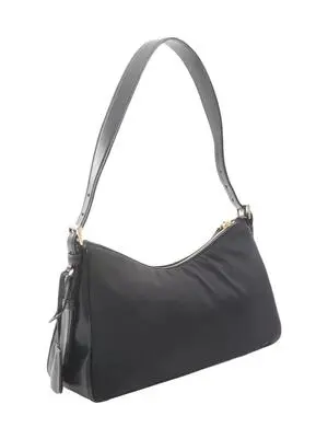 Prada Tessuto Vitello Shoulder Bag - Black