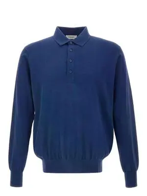 KANGRA Long-sleeve Polo Shirt - Blue