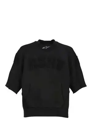 ALPINESTARS Logo-embroidered Raw-edge T-shirt - Black