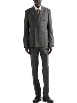 Prada Double-breasted Wool Suit - Brown
