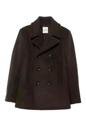 SANDRO SANDRO Double-Breasted Welt-Pocket Coat
