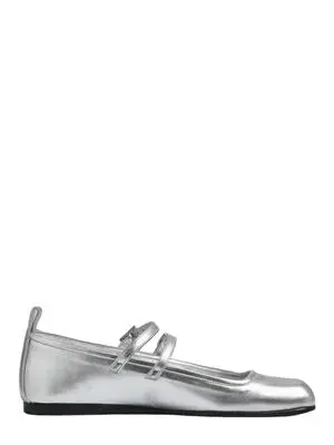 NODALETO Bulla Rina Buckle Ballet Flats - Silver