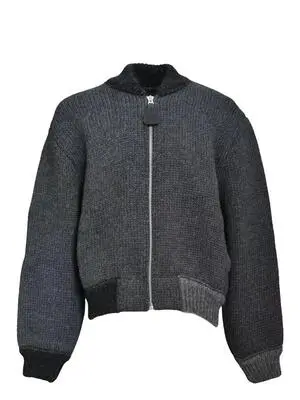 MAGLIANO Knitted Bomber Jacket - Grey