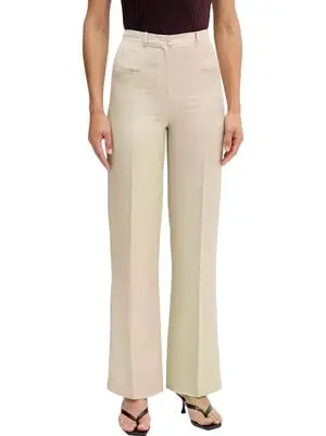 Sisley Pressed-crease Straight-leg Trousers - Neutrals
