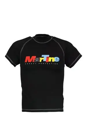 Martine Rose Logo-print Raglan-sleeve T-shirt - Black