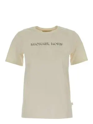 Michael Kors Shadow-embossed Logo T-shirt - Neutrals