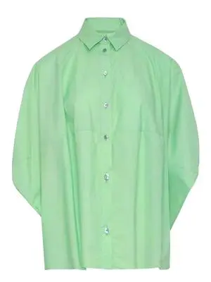 ENFOLD Enfölld Draped Hexagon Shirt - Green