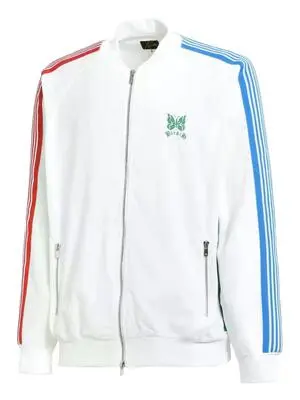 BREATH Needles Stripe-detail Velour Track Jacket - White