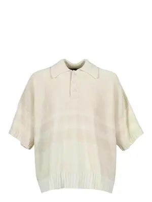 WALES BONNER Calm Knit Polo Shirt - Neutrals
