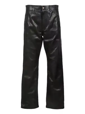 Fear Of God Straight-leg Leather Trousers - Black