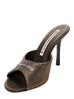 ALEXANDER WANG Alexander Wang Cher Crystal Hotfix 105mm Mule