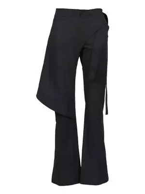 HYEIN SEO Wrap-panel Macramé-belt Trousers - Black