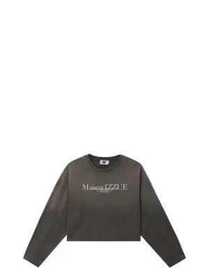 Izzue Logo-print Cropped Sweatshirt - Grey