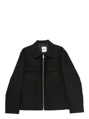 Sandro Theodore Patch-pocket Zip-up Jacket - Black