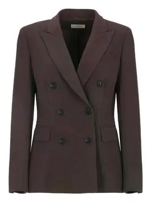 Alberto Biani Double-breasted Blazer - Brown