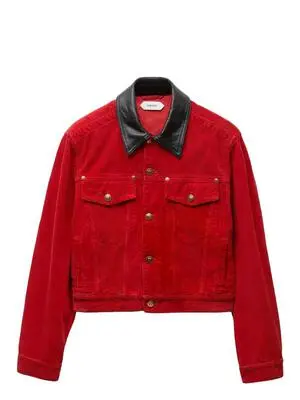 Versace Corduroy Velvet Blouson - Red