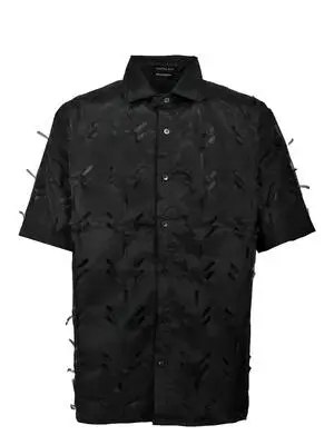 JUNTAE KIM Layered Laser-cut Shirt - Black